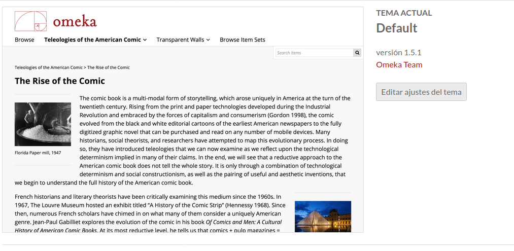 Plantillas omeka - Omeka at Libnamic